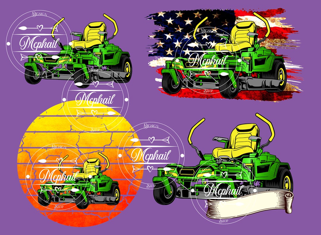 Zero Turn Lawnmower Green Lawn Mower Logo Landscape Lawncare Lawn Care ...