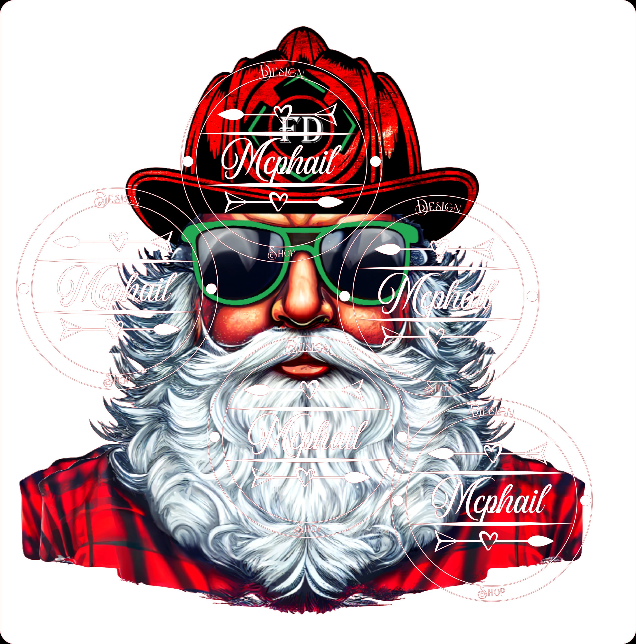 Christmas Fire Dept Maltese Bundle, Fireman Santa, Cool Firefighter ...