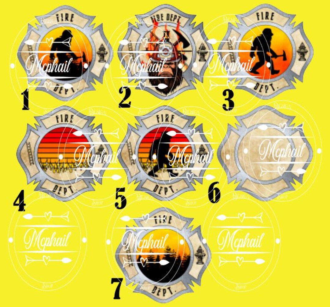 Fire Department Maltese Cross Bundle Bigfoot Sasquatch Firefighter ...