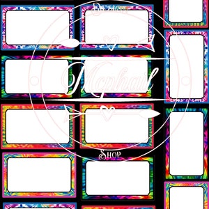 Groovy Tie Dye Classroom Name Tag Labels, Colorful Labels, Classroom ...