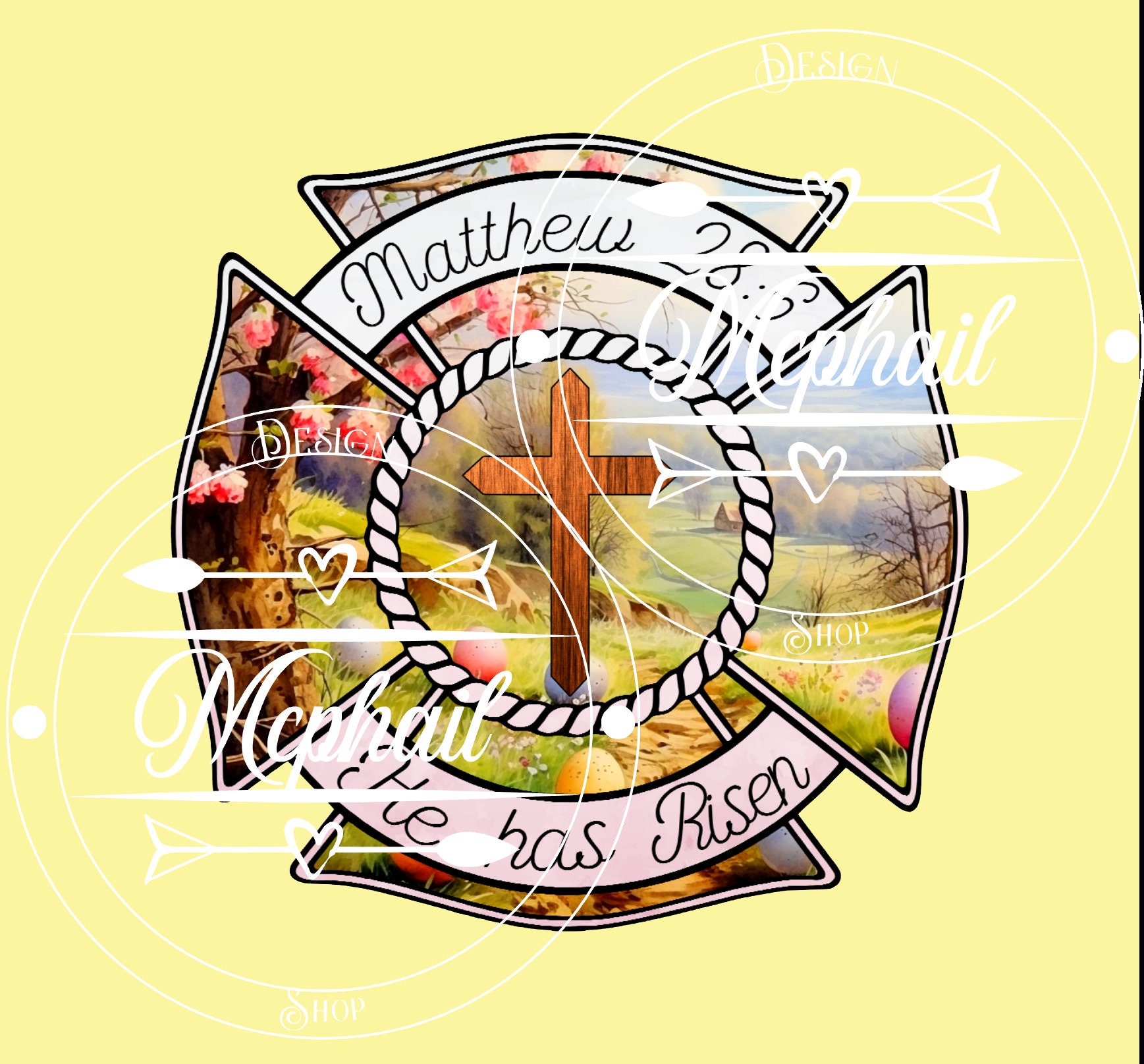 Easter Fire Department Maltese, Easter Fire Symbol, Matthew 28:6, He ...