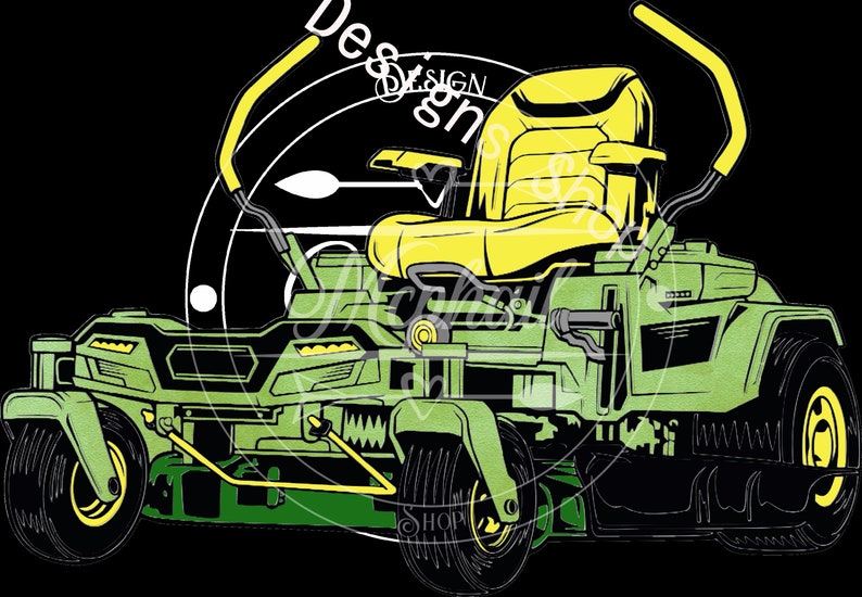 Green Zero Turn Lawn Mower, Png File, Sublimation, Digital Download ...