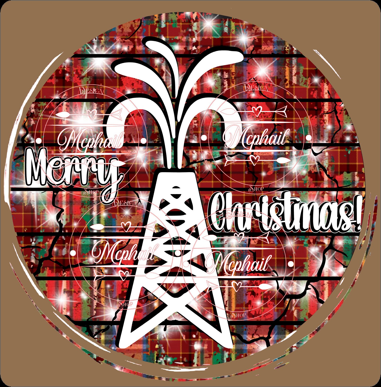 Oilfield Christmas, Merry Christmas Oil Rig, Christmas Retro Circle ...