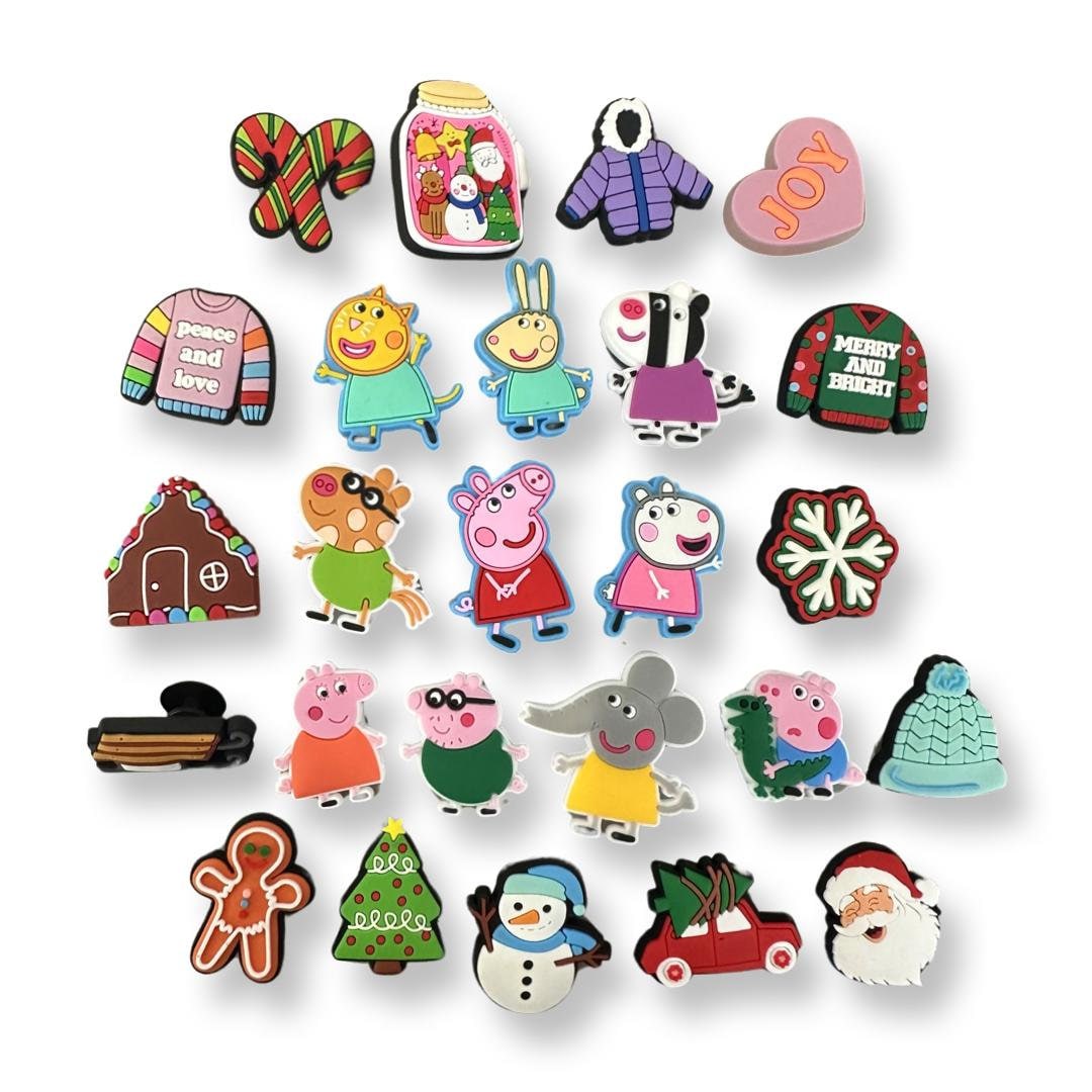 Peppa Christmas Woven Reusable Calendar Free Croc Lights Croc Charms ...