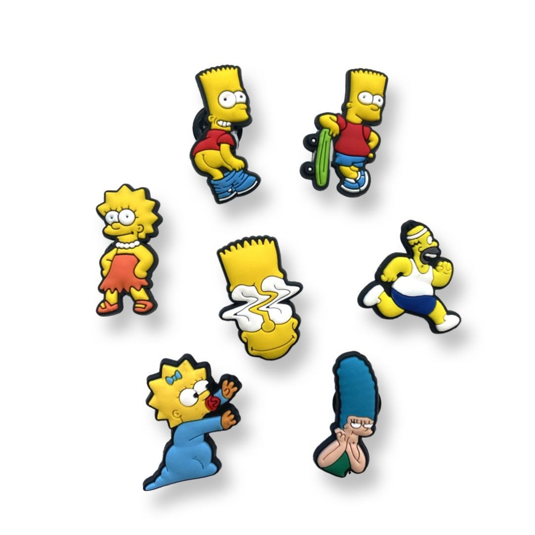 The Simpsons Characters Croc Charms - Decorative Shoe Charms for Crocs ...