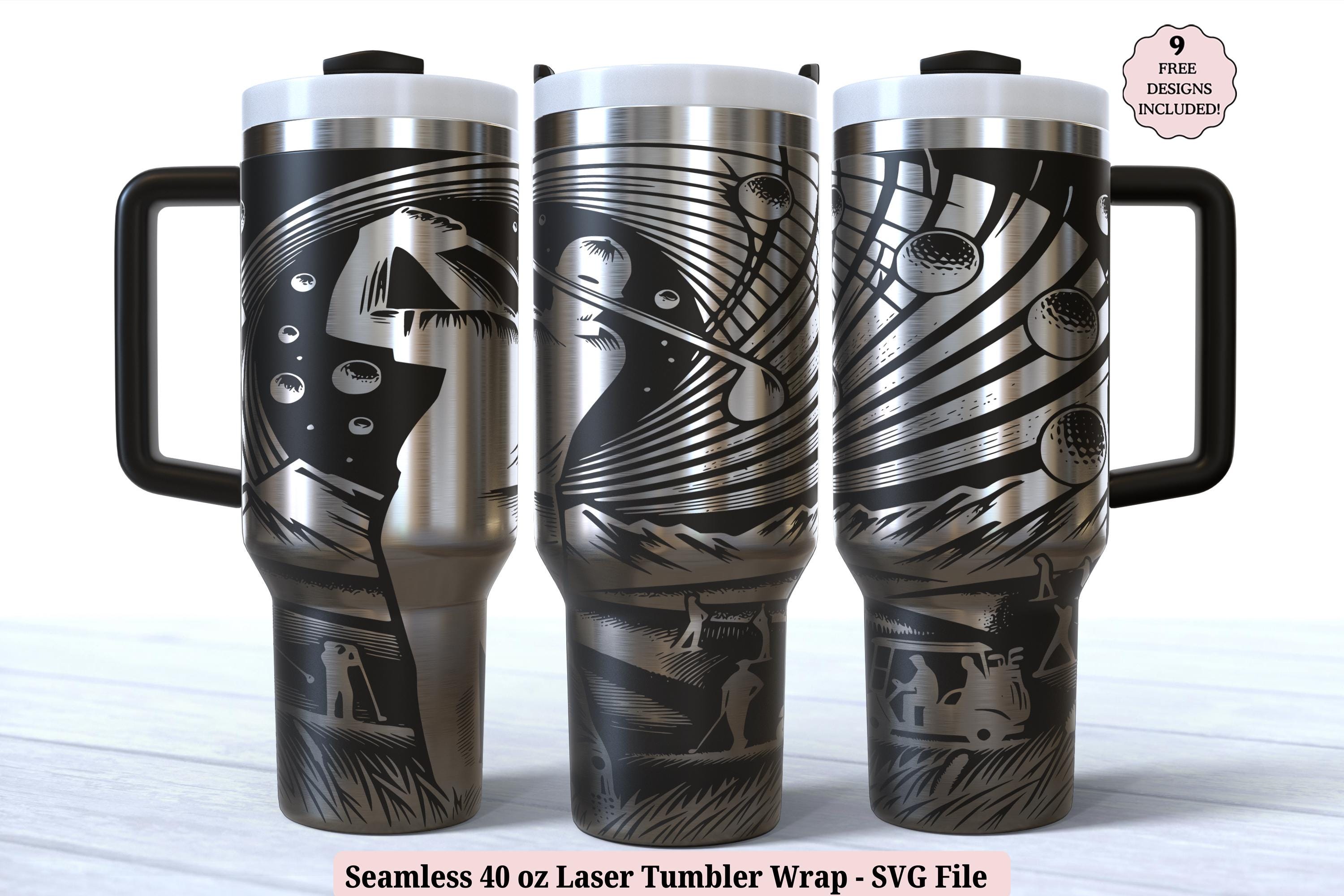Golf Tumbler Laser Wrap SVG for Laser Rotary, Golf Lover Golfing Dad ...