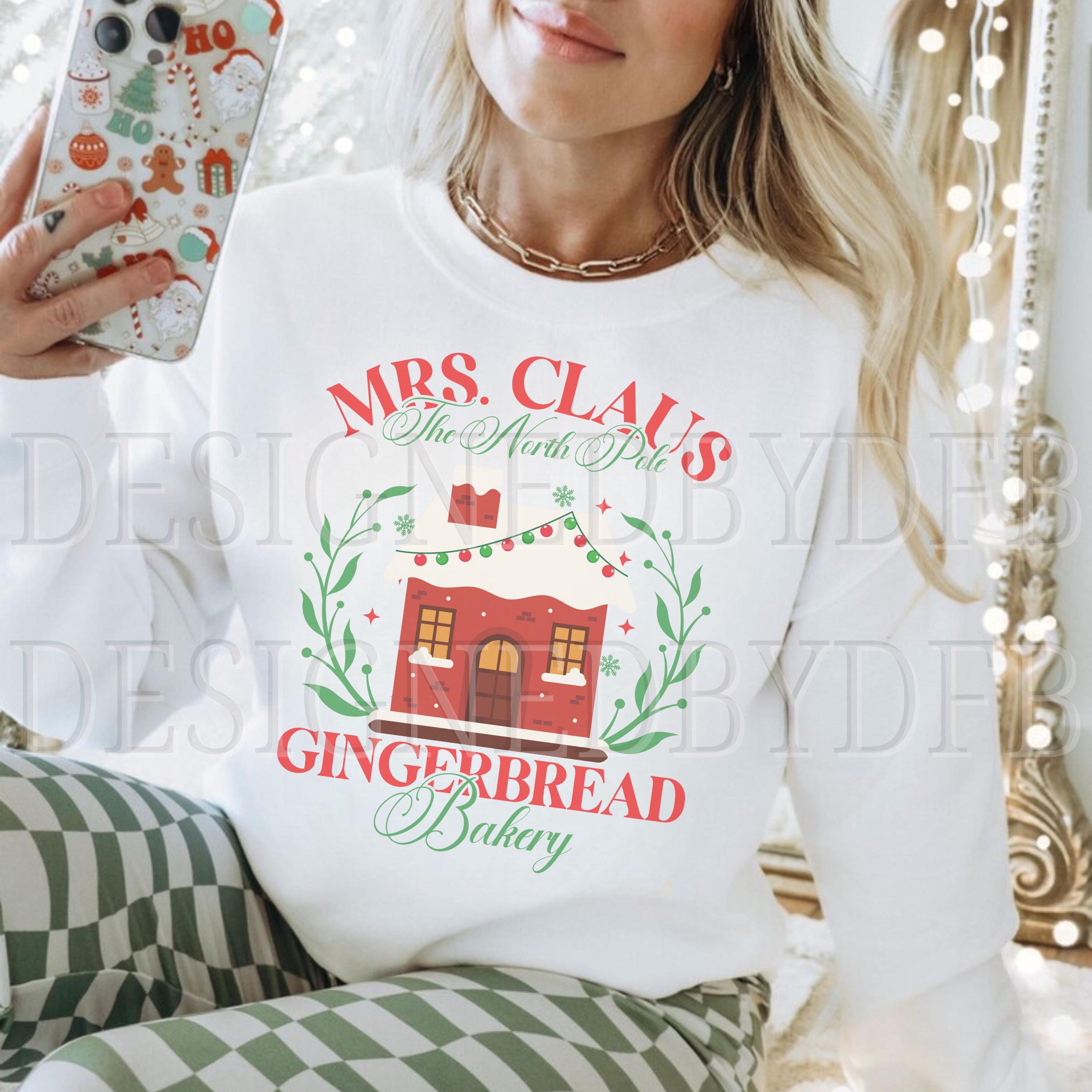 Mrs Claus Bakery PNG, Gingerbread Bakery, Mrs Claus Christmas Holiday ...