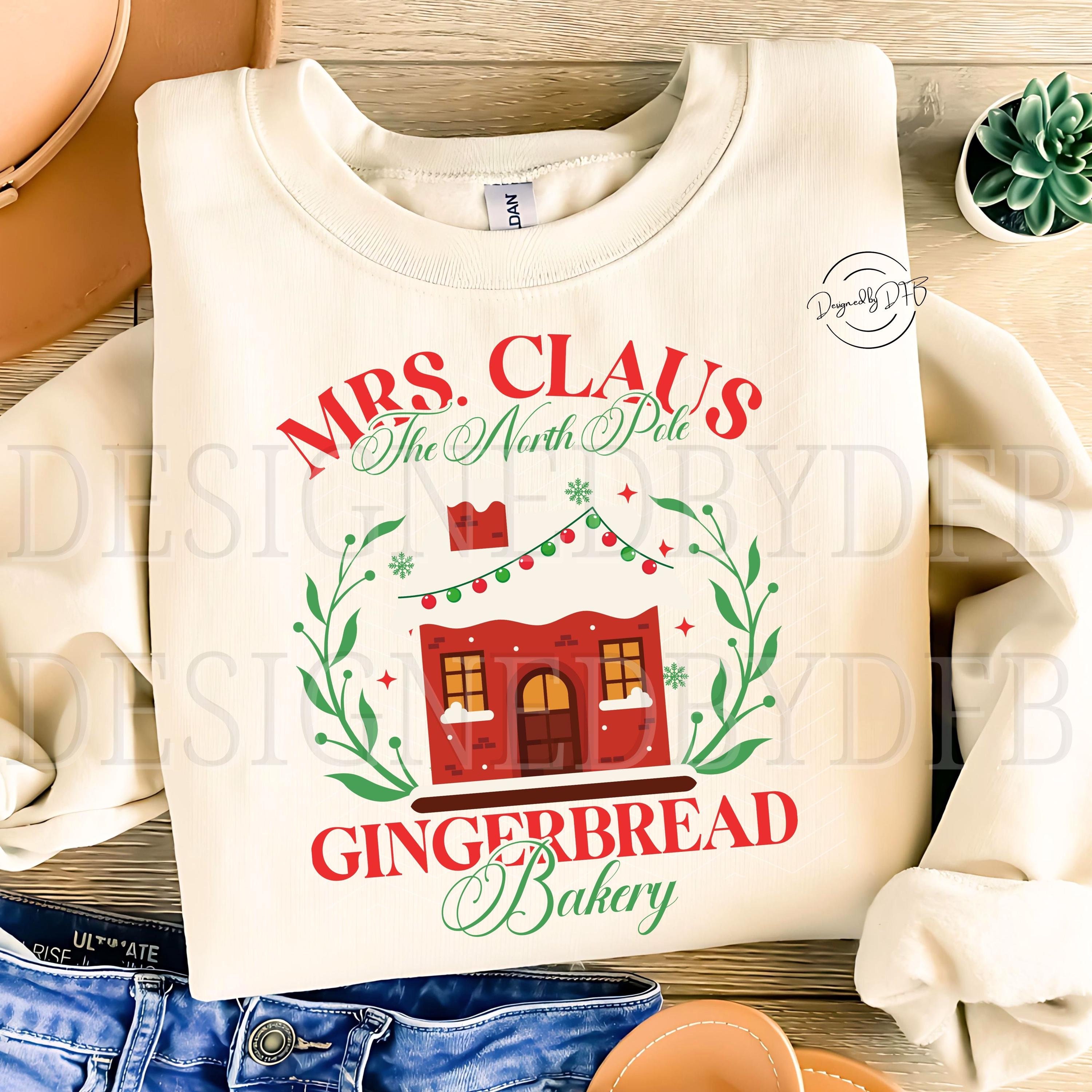 Mrs Claus Bakery PNG, Gingerbread Bakery, Mrs Claus Christmas Holiday ...