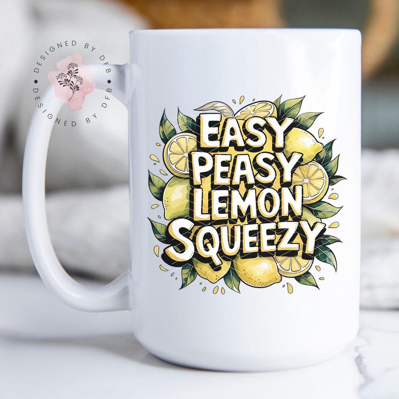 Easy Peasy Lemon Squeezy Lemonade PNG, Lemon Clipart, Watercolor Citrus ...