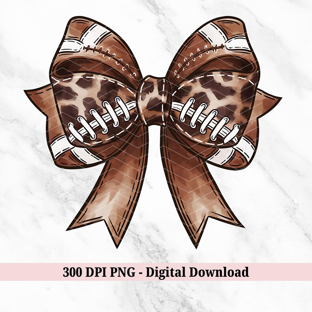 Coquette Football Bow PNG - Fall Football Season PNG - Retro Game Day ...