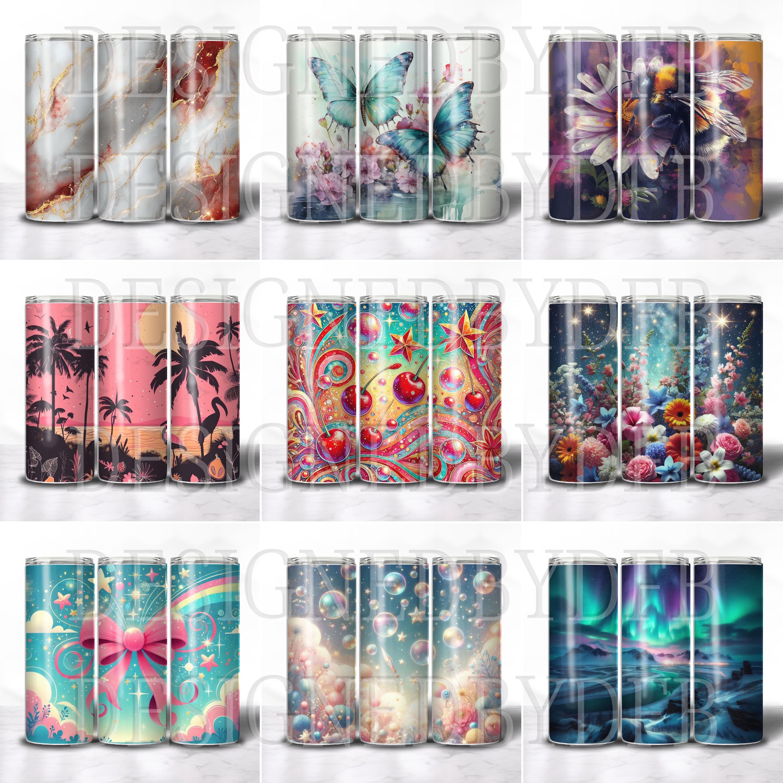 Butterfly Laser Wrap SVG for Laser Rotary, Celestial Butterflies ...