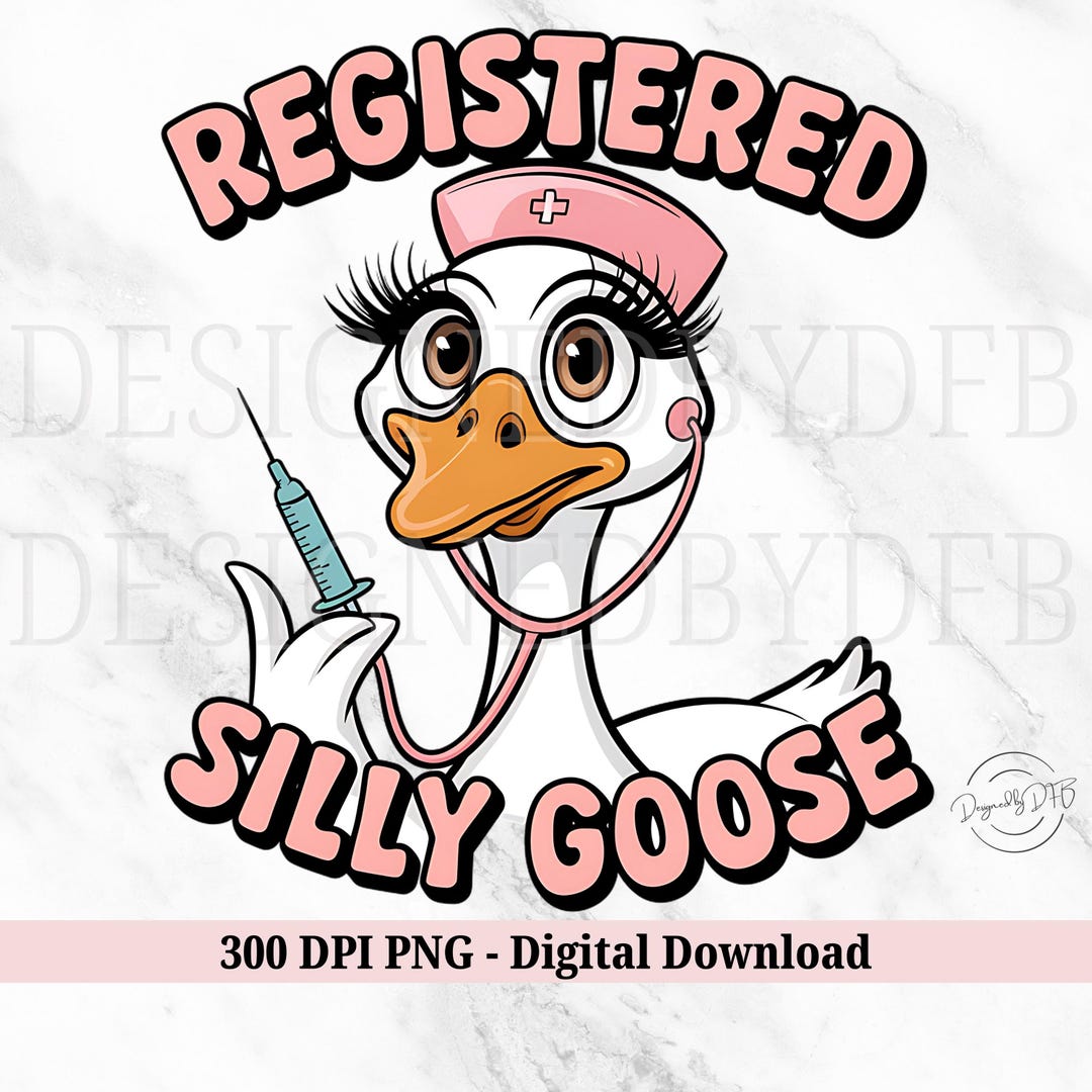 Registered Silly Goose Png, Nursing Student Shirt, ER RN NICU Pediatric ...