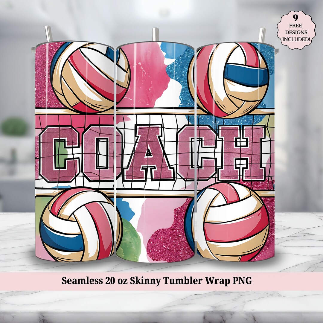 Volleyball Coach Tumbler Wrap PNG, Just a Girl Who Loves Volleyball ...