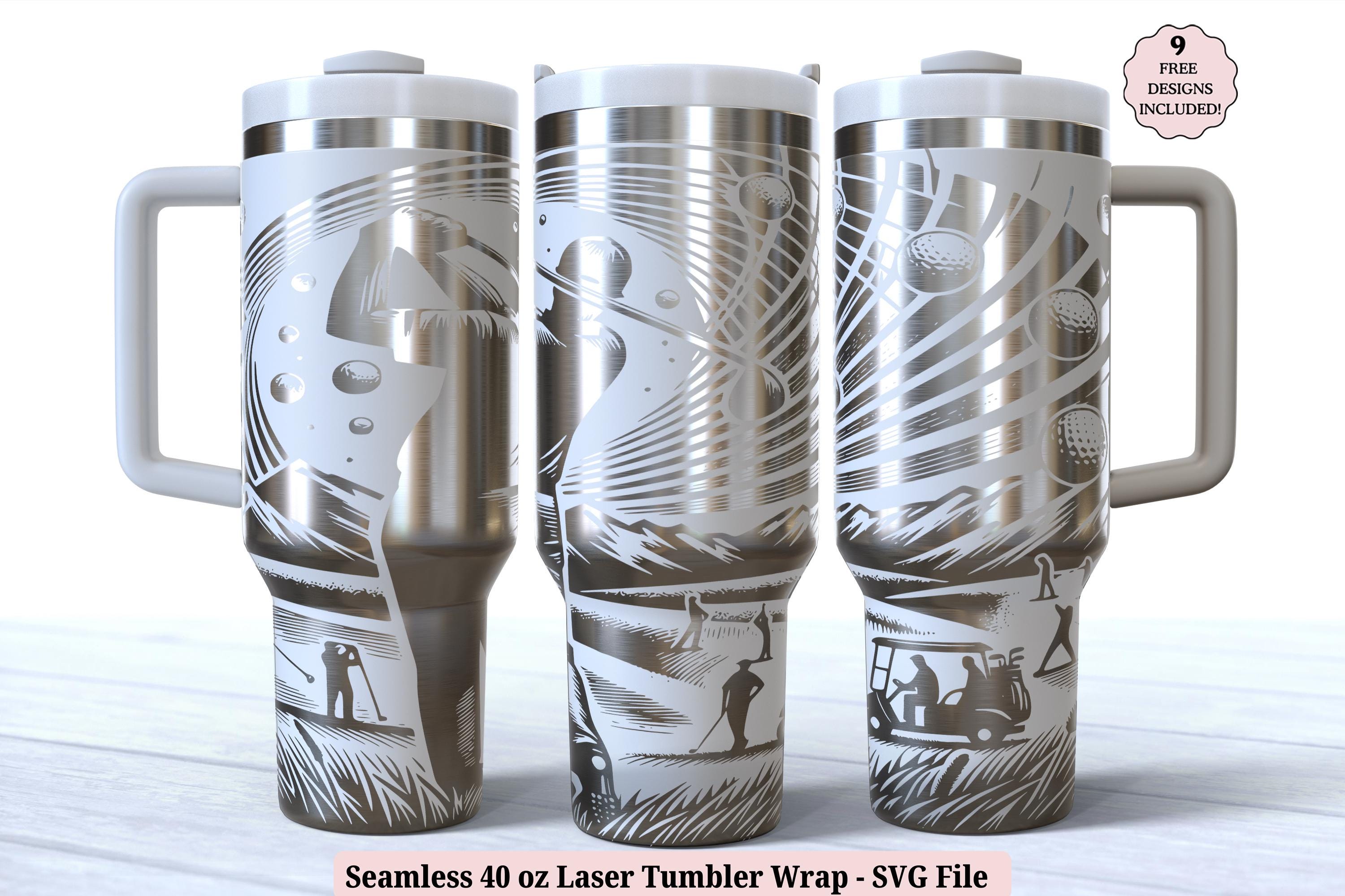 Golf Tumbler Laser Wrap SVG for Laser Rotary, Golf Lover Golfing Dad ...