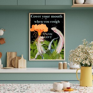 Dinosaur Retro Wall Art, Vintage 90s Dino Print Funny Weird Adult ...