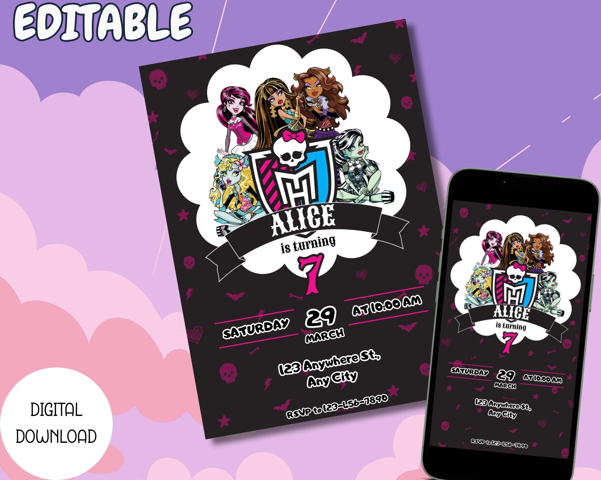 Monster High Vip Invitations