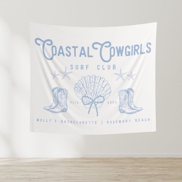 Coastal Cowgirl Bachelorette Tapestry - Etsy