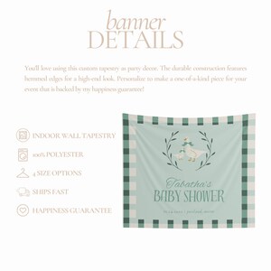 Goose Baby Shower Banner, Custom Whimsical Geese Baby Shower Fabric ...