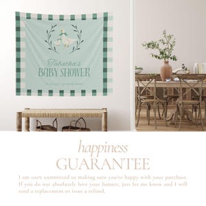 Goose Baby Shower Banner, Custom Whimsical Geese Baby Shower Fabric ...