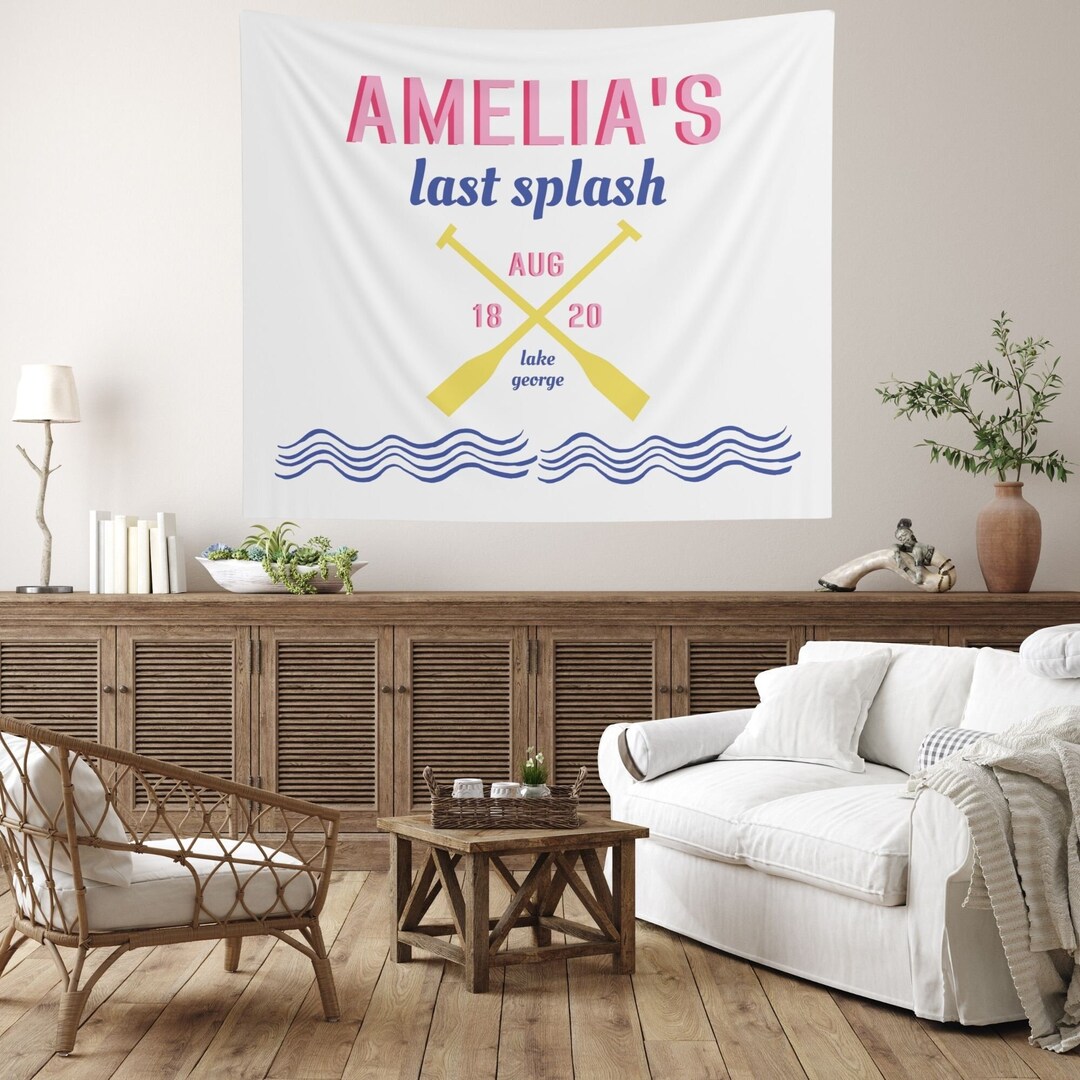 Nautical Bachelorette Party Banner, Personalized Lake Bach Sign Decor ...