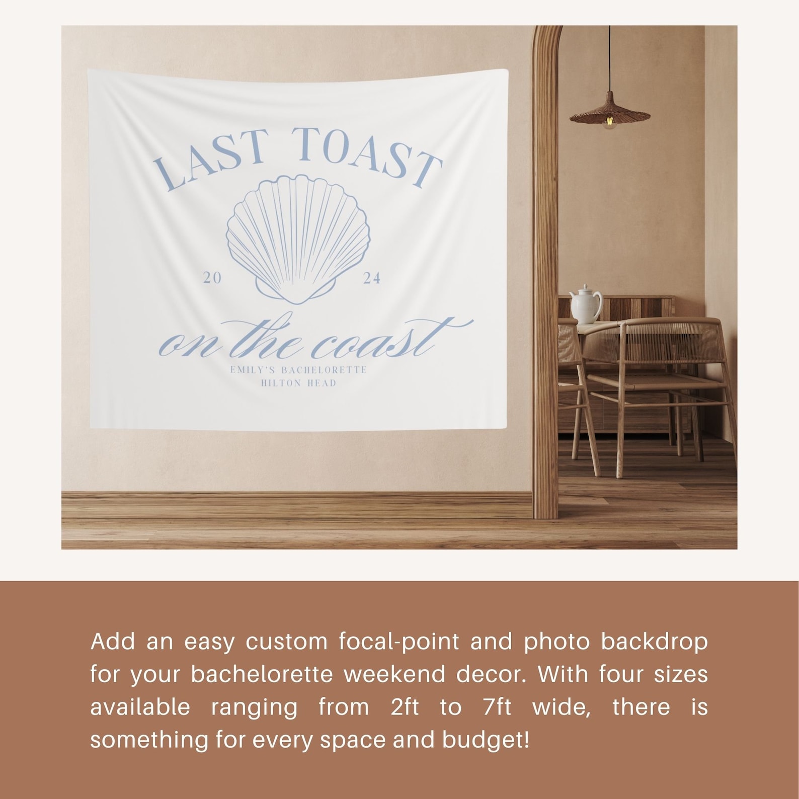 Last Toast on the Coast Bachelorette Party Banner, Personalized Girls ...