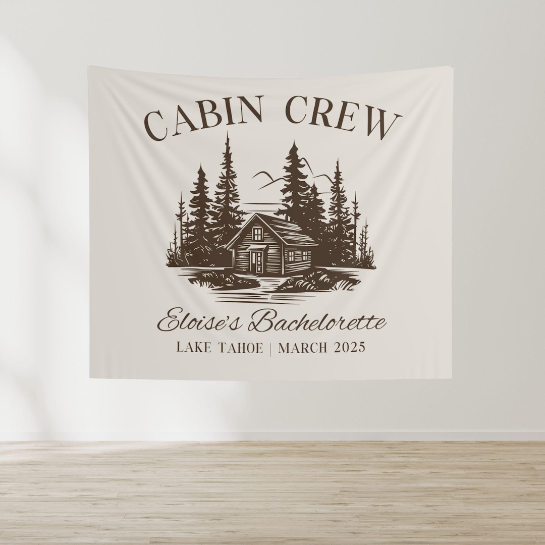 Cabin Crew Bachelorette Party Banner, Personalized Girls Camping ...