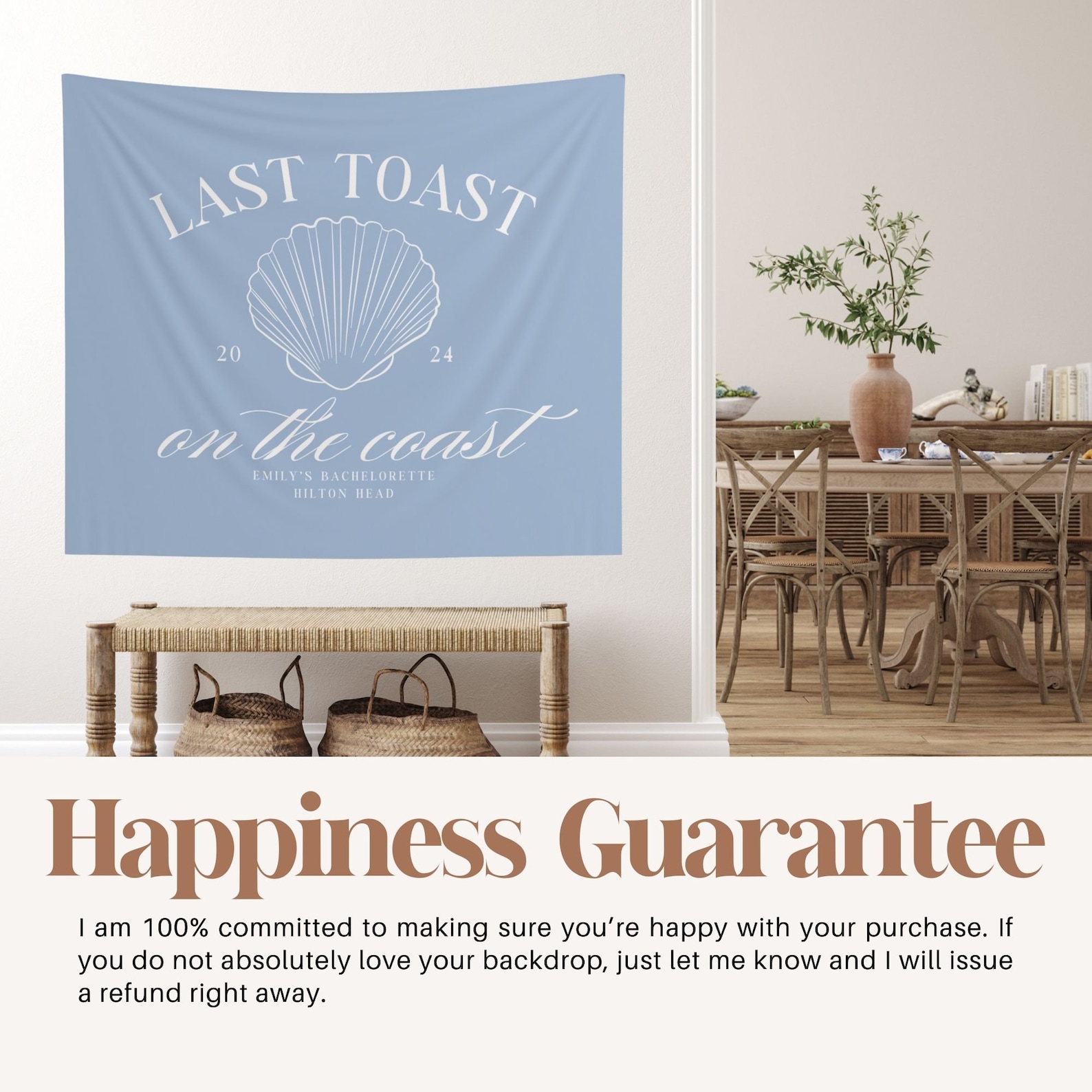 Last Toast on the Coast Bachelorette Party Banner, Personalized Girls ...