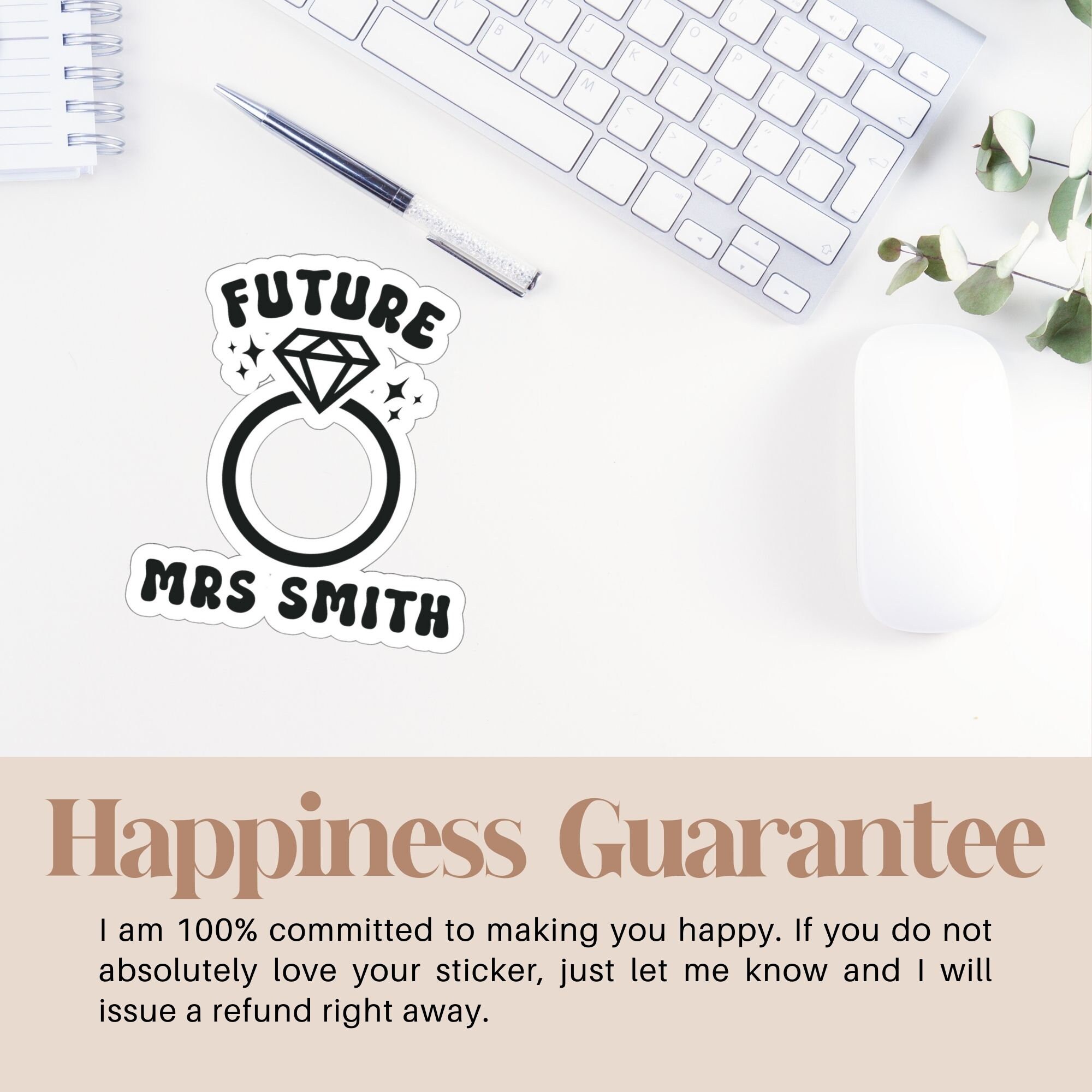 Future Mrs Laptop Sticker, Custom Engagement Gift for Her, Unique Bride ...