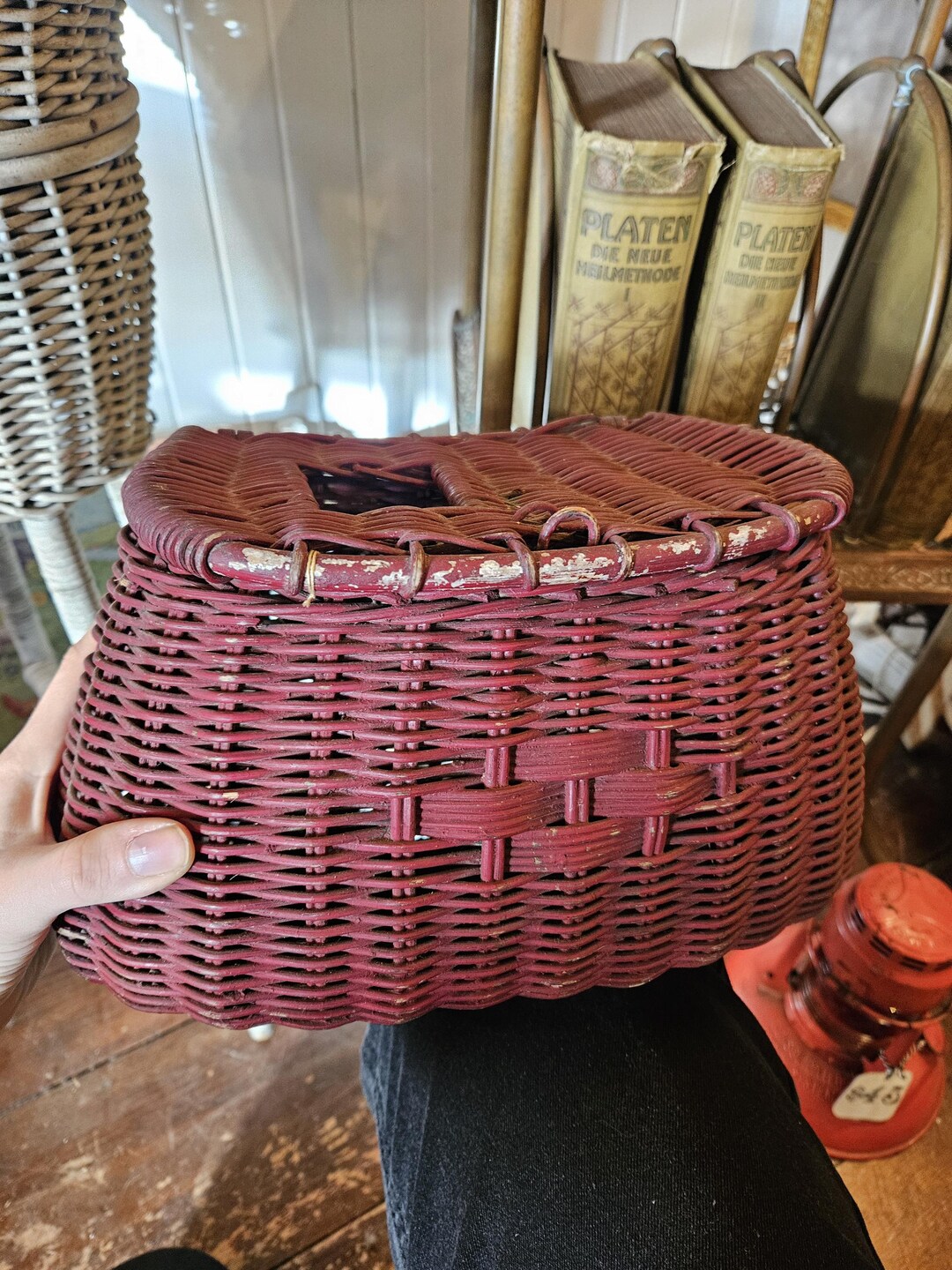 Vintage Fishing Basket - Etsy