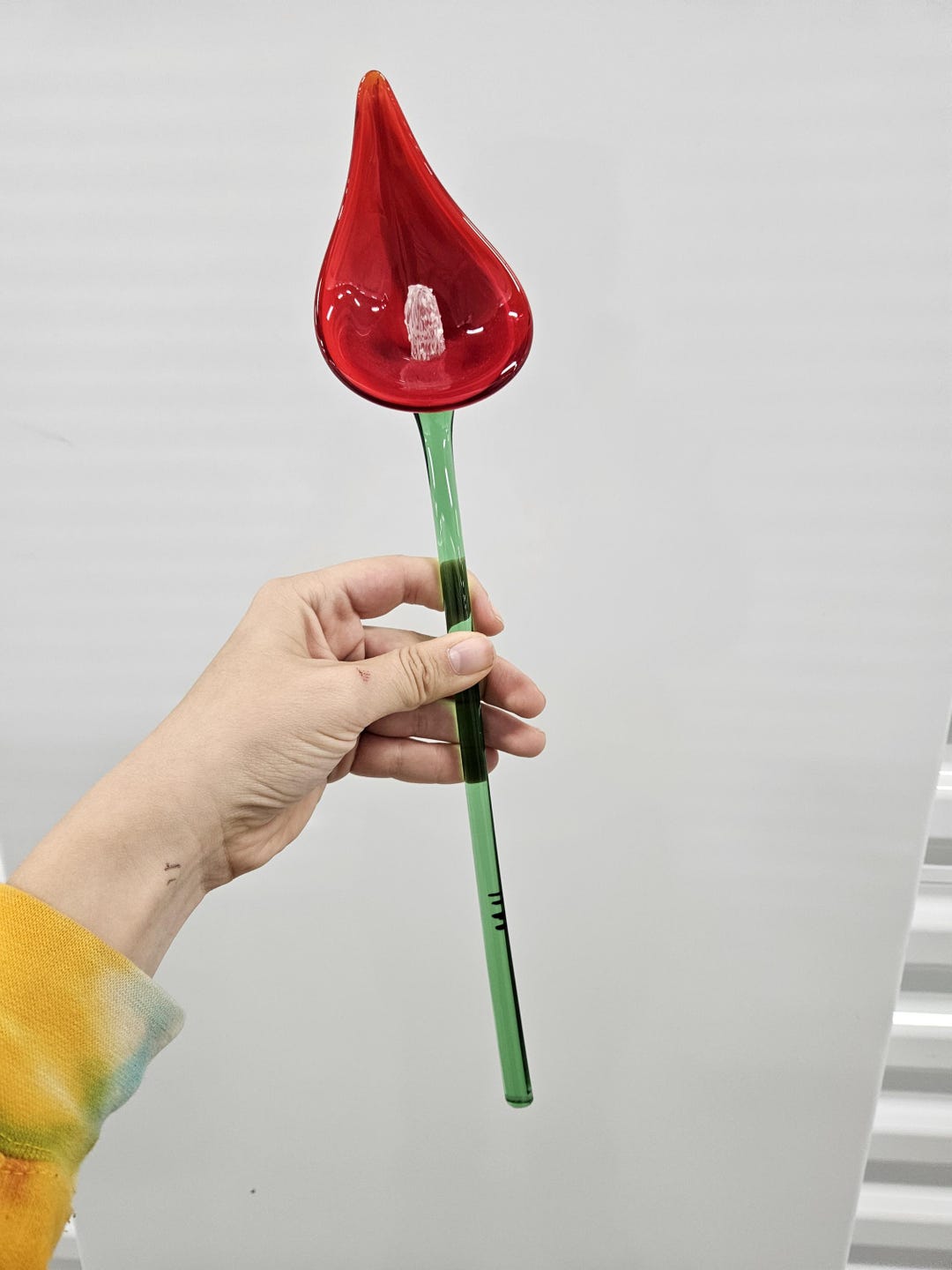 Glass Red Flower, Large - Etsy