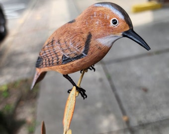 House Wren Hand Carved and Hand Painted Wooden Bird - Etsy