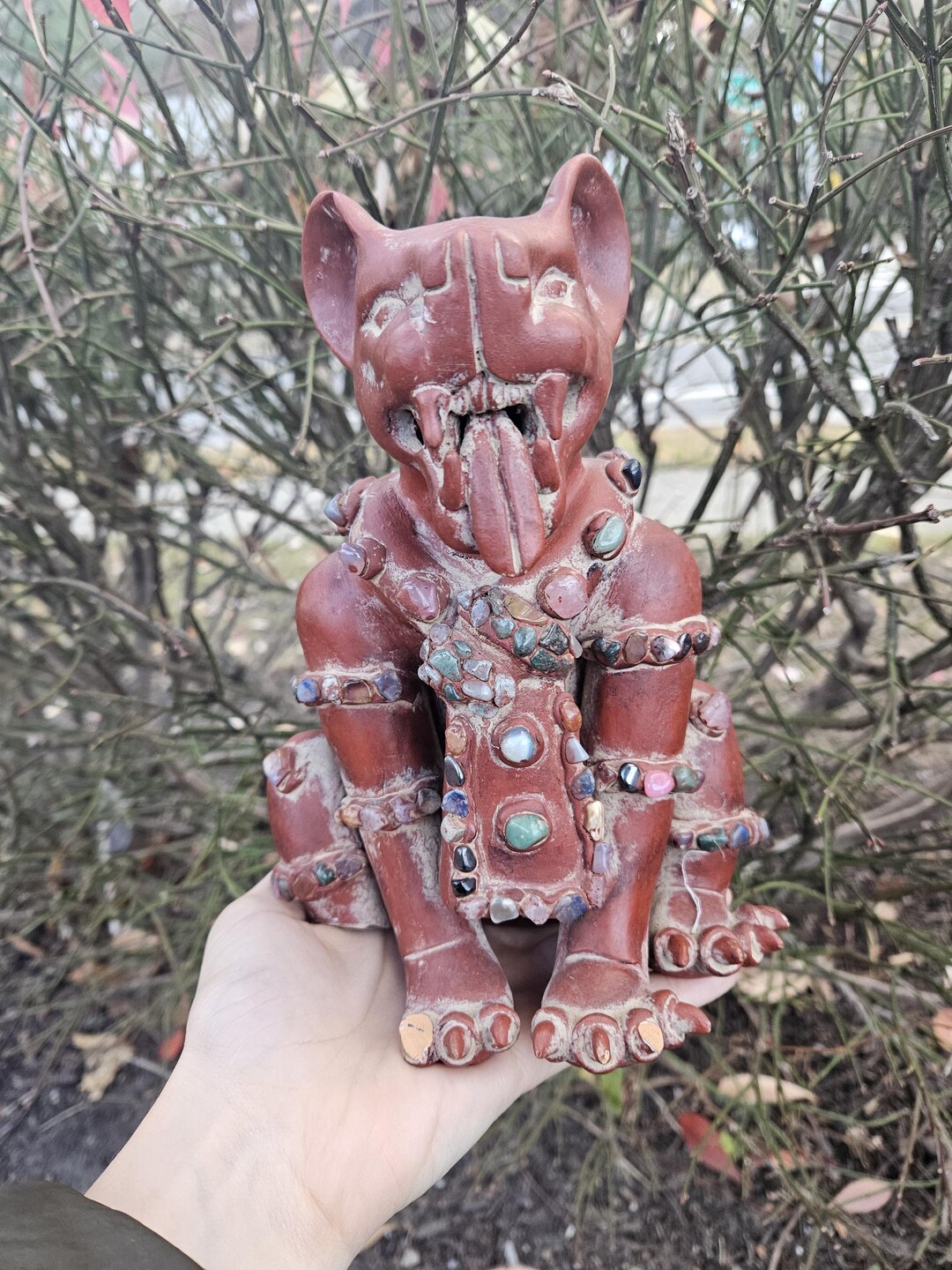 Vintage Mexican Pottery Clay Jaguar - Etsy