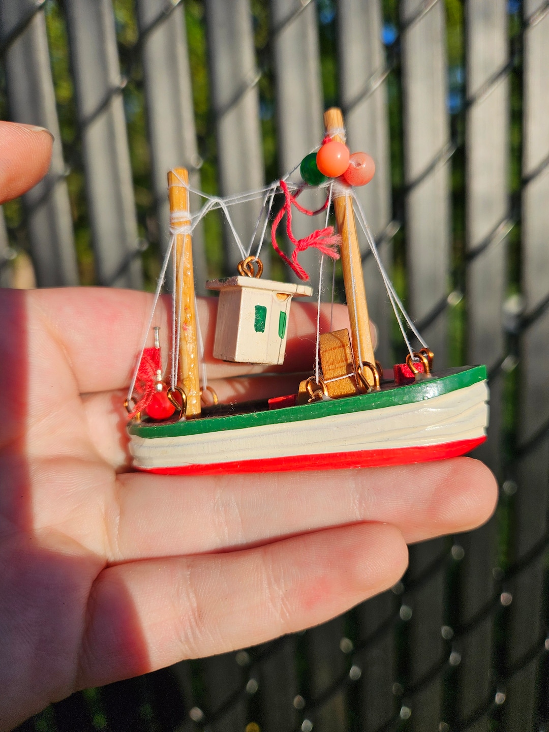 Vintage Miniature Ship Figurine: Nautical Beach Decor, Ocean Theme Gift ...