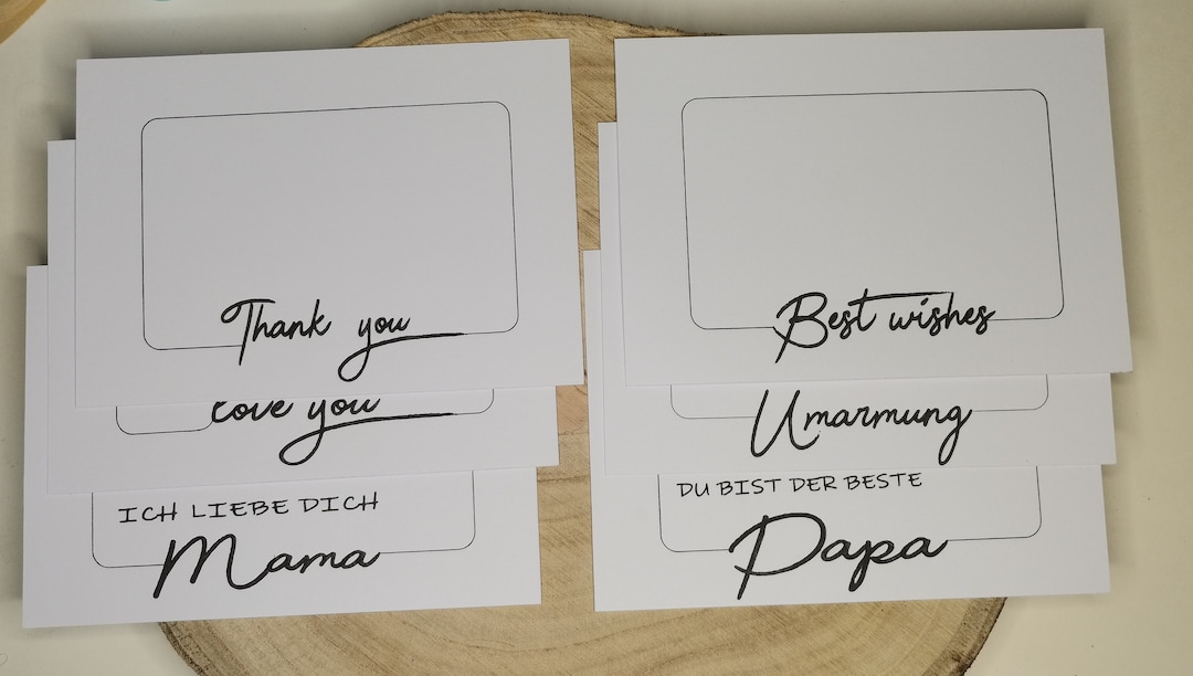 Greeting Card Set, Congratulation Card Set Black on Bright White ...