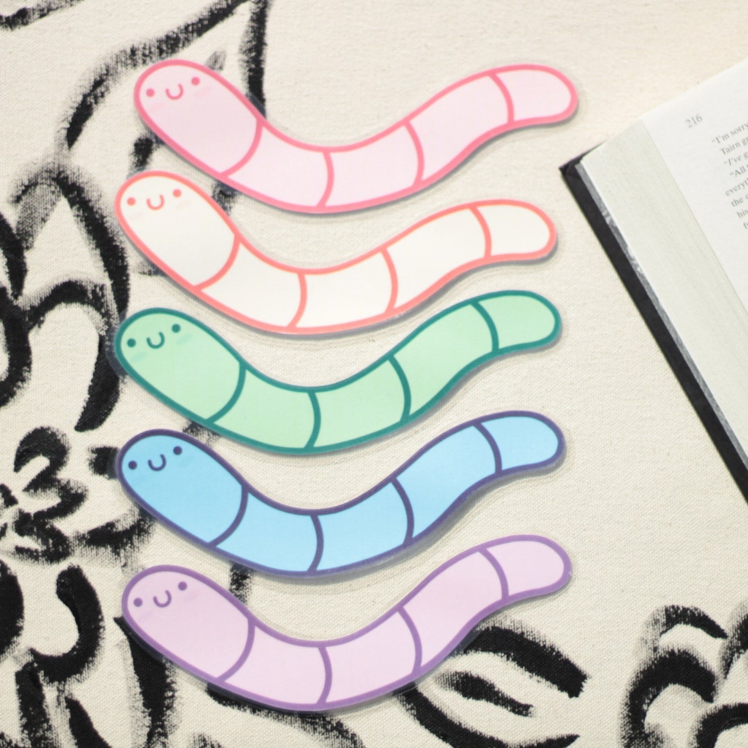 Bookworm Bookmark | Book Worm | Cottagecore | Cute Book Mark | Book ...