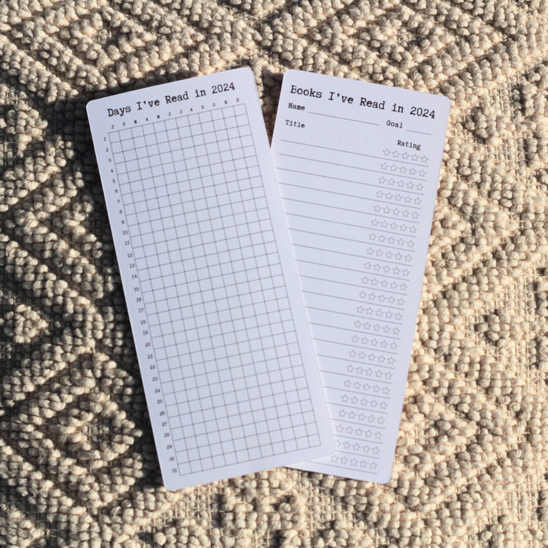 2026 Reading List Bookmark | Habit Tracker Bookmark | Daily Challenge ...