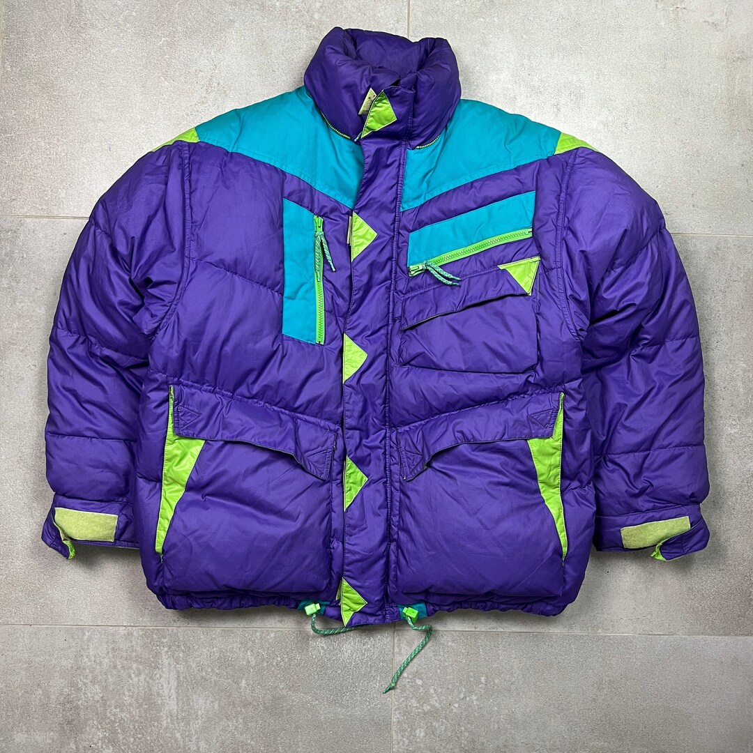 Vintage Brambilla Jacket Puffer Jacket Purple 90s L - Etsy