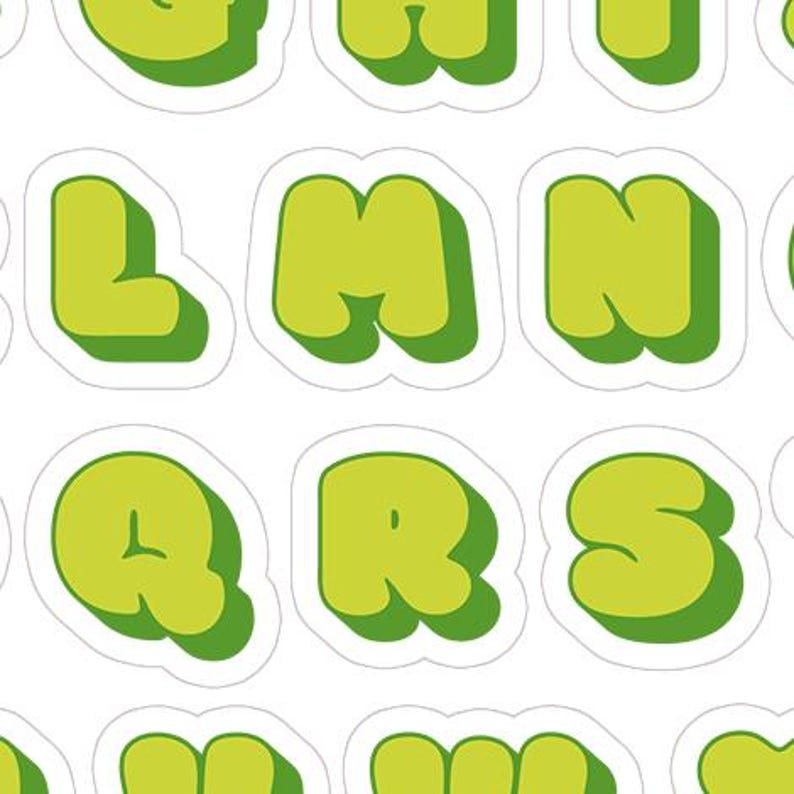 Pinterest Stickers – Aesthetic Letter Stickers Vol. 2, Kawaii Y2k A-Z ...