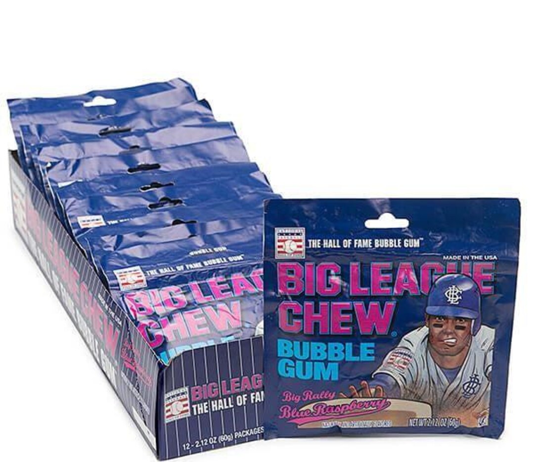 Big League Chew Blue Raspberry 12 Ct. - Etsy