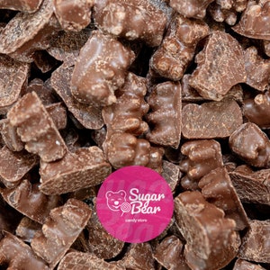 Sweet and Chewy Delight: Milk Chocolate-covered Gummy Bears. Weight 1lb ...