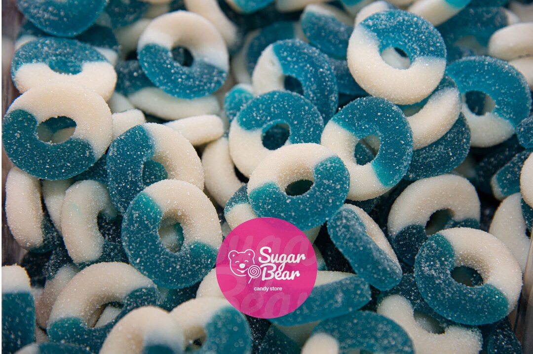Berry Bliss in Every Bite: Gummy Blue Raspberry Rings - Etsy