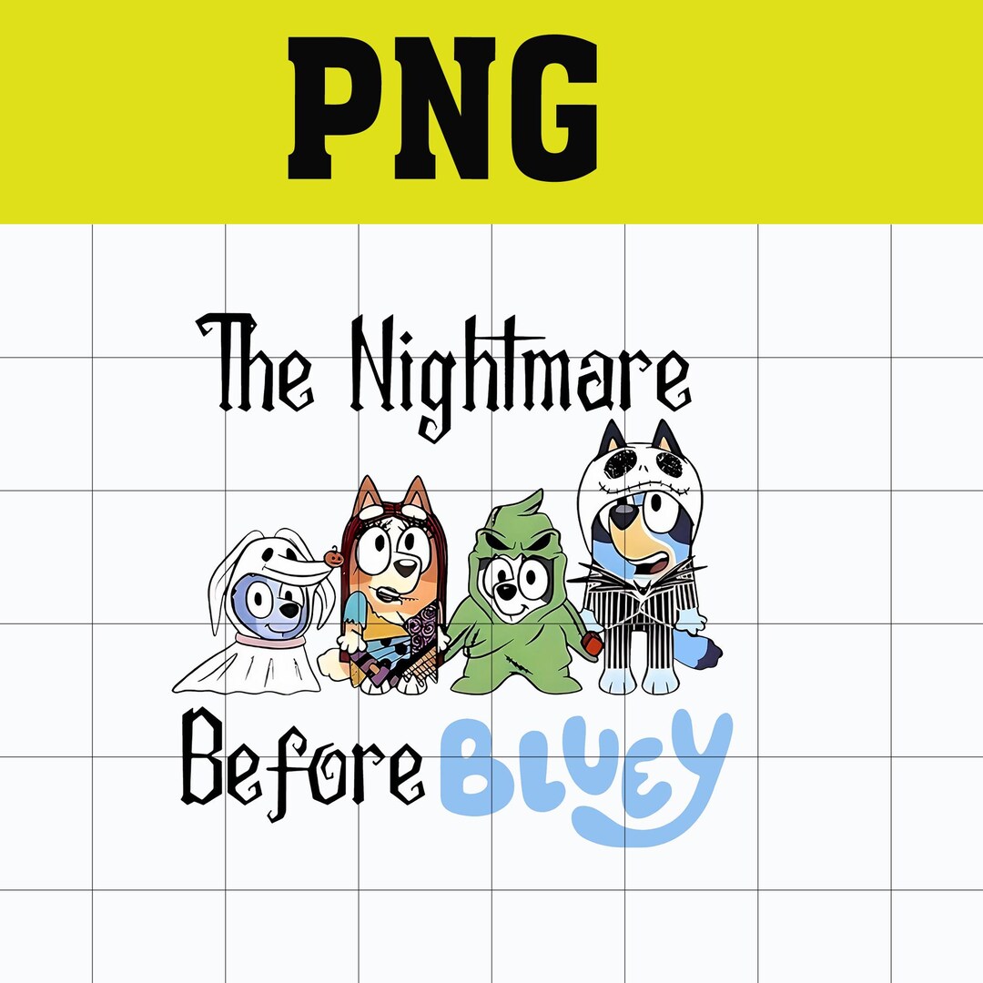 The Nightmare Before Bluey Png, Bluey Halloween Png, Spooky Season Png ...