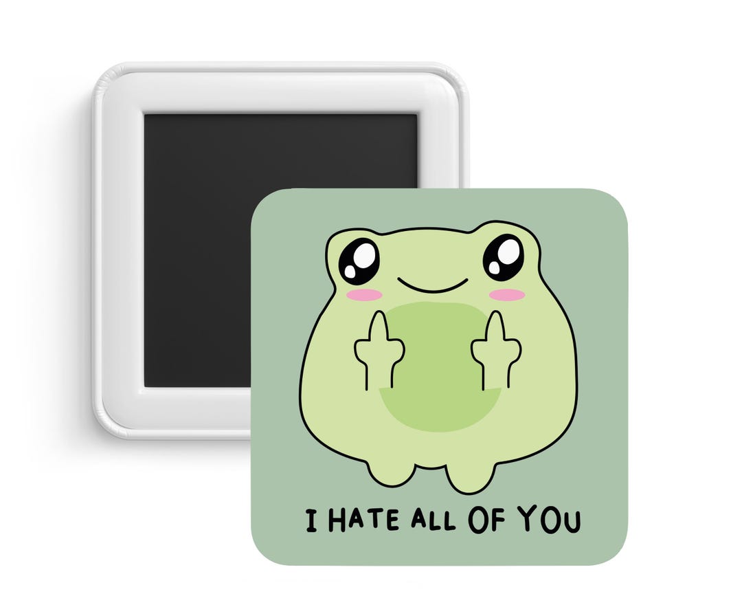 Frog Middle Finger Magnet/funny Animal Magnet - Etsy