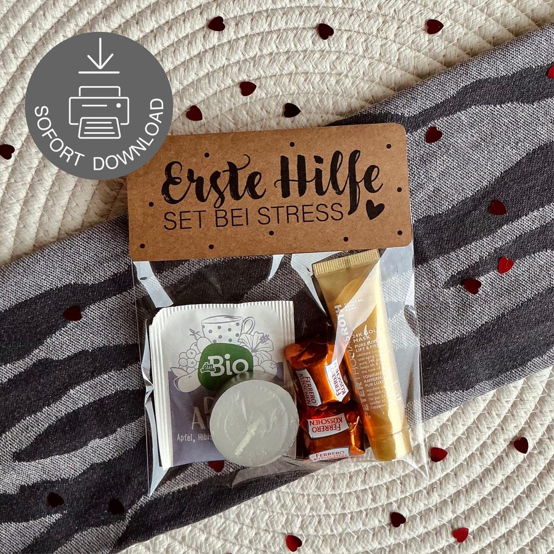 First Aid Kit for Stress – Bag Closure Printable Template for a Self ...