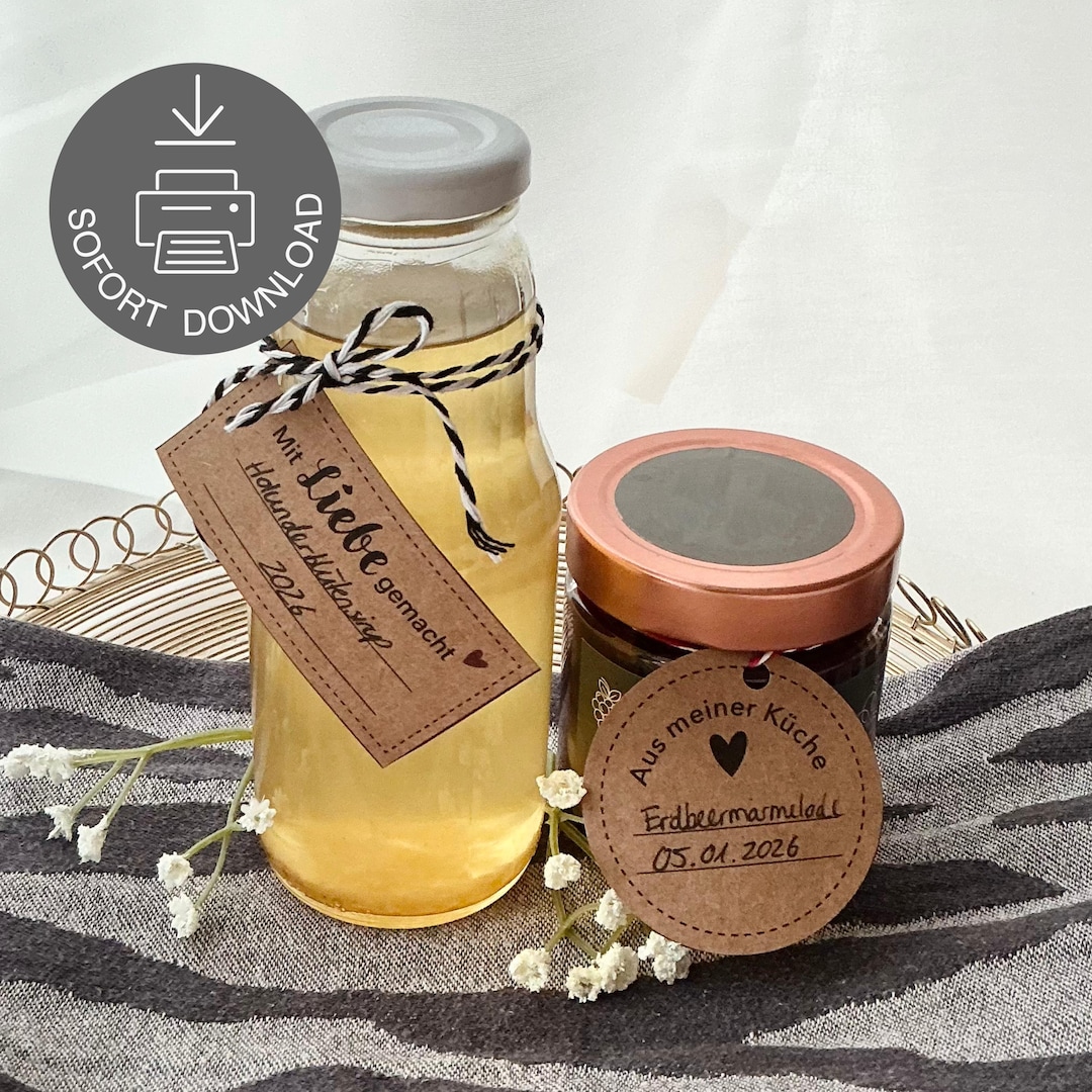 Jam & Liqueur Labels | Digital Labels Made With Love | DIY Gift ...