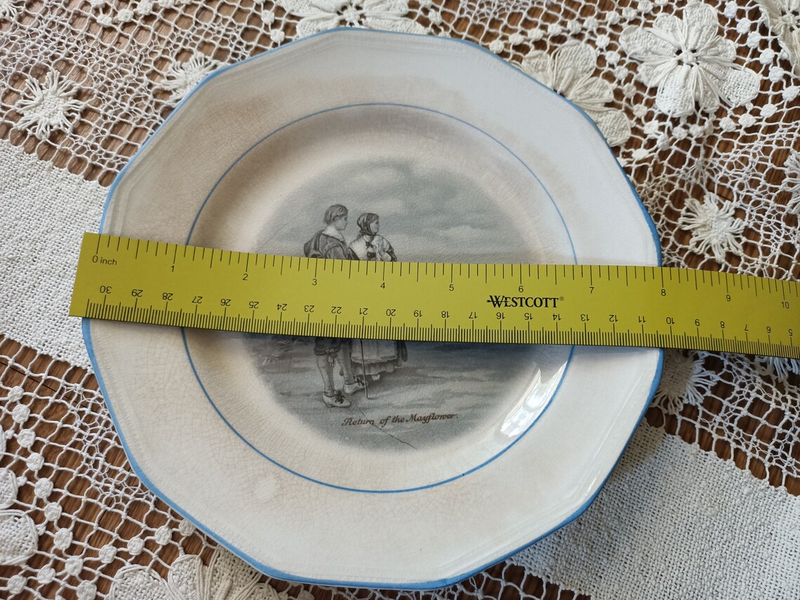 Rare Antique Return of the Mayflower by Sterling China Small Plate - Etsy