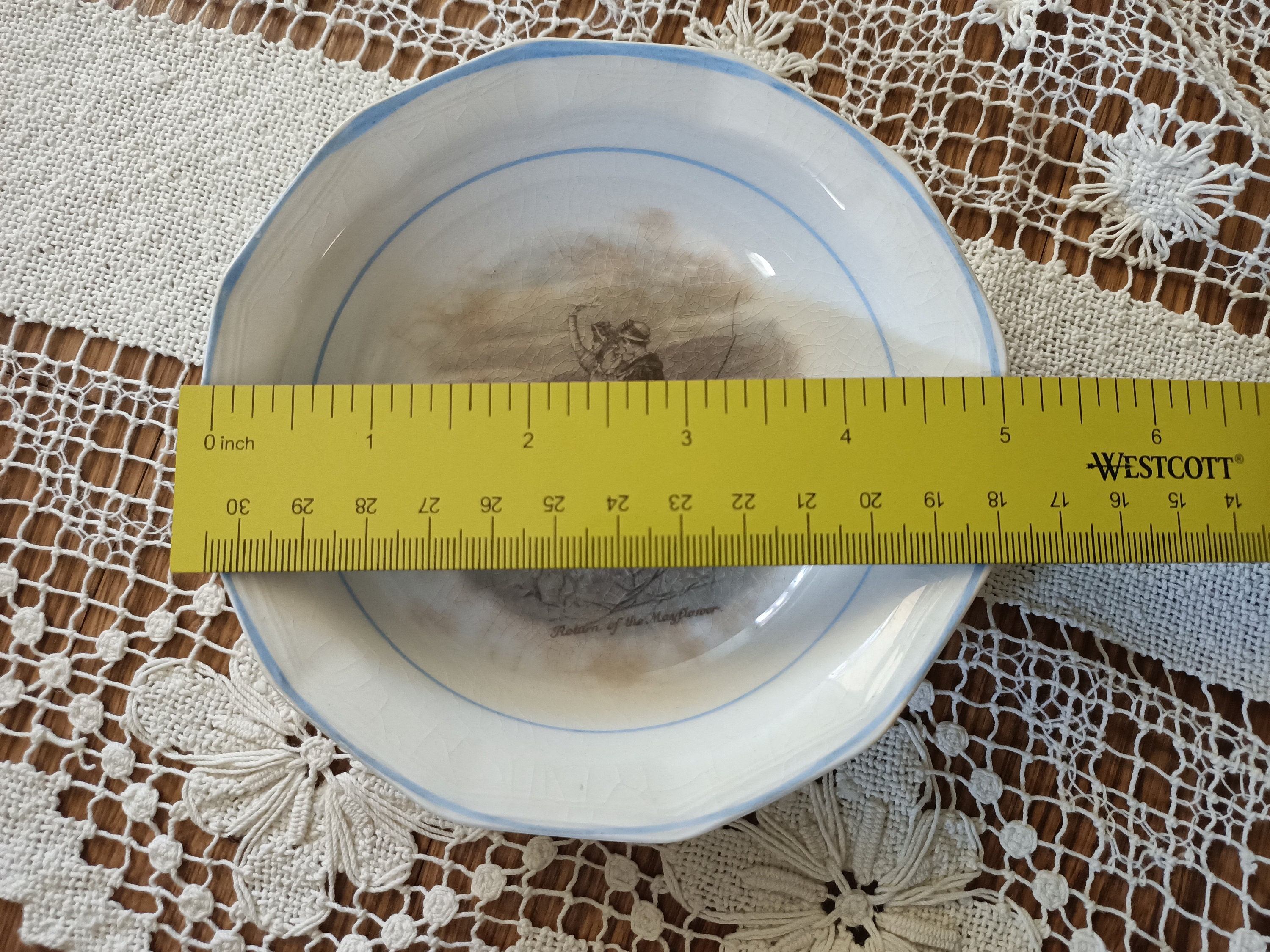 Antique Return of the Mayflower Set of 5 Small Plates by Sterling China ...