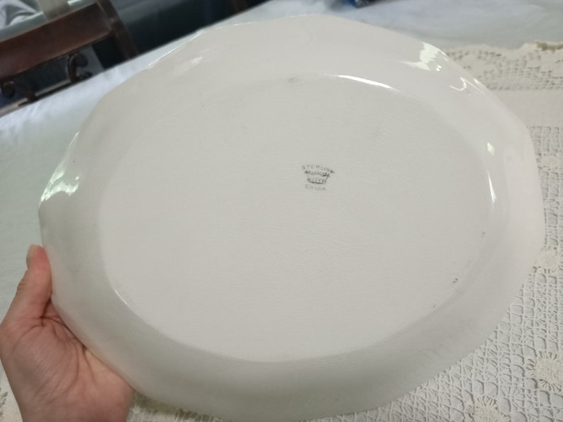 Rare Antique Return of the Mayflower by Sterling China Serving Platter ...