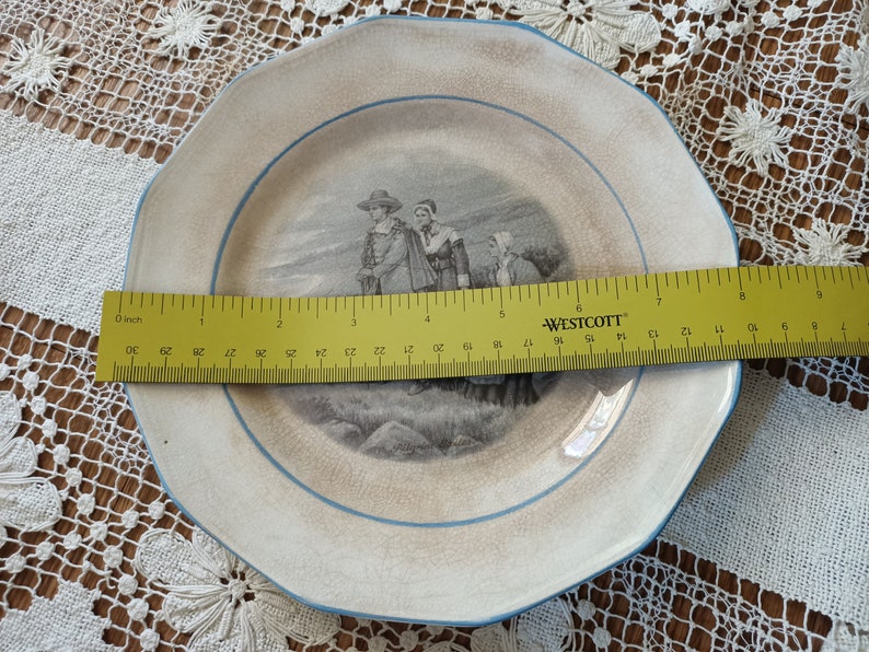 Antique Sterling China Return of the Mayflower "pilgrim Exiles" Small ...