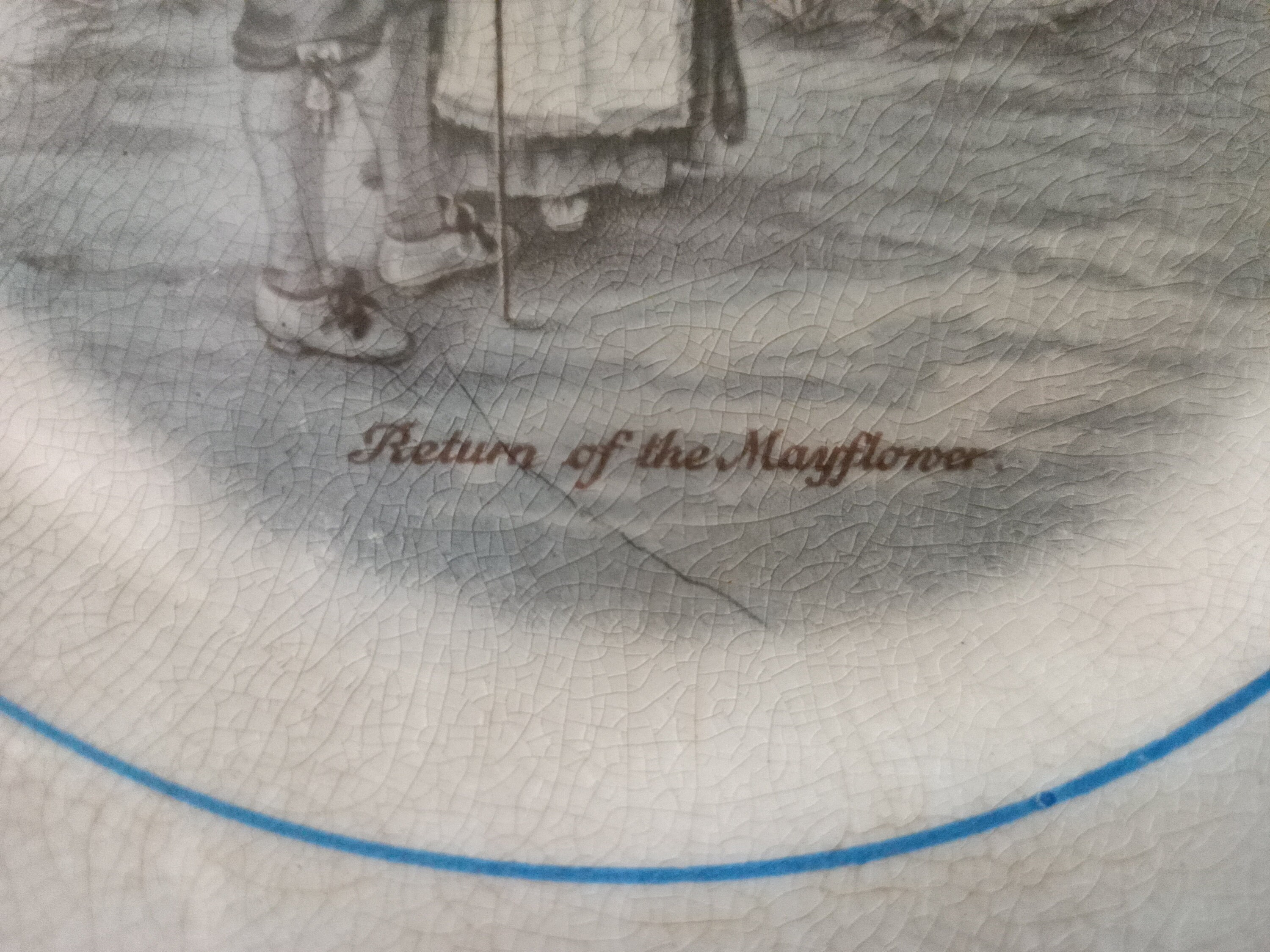Rare Antique Return of the Mayflower by Sterling China Small Plate - Etsy
